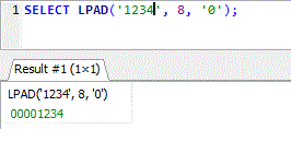 MYSQL: เติม 0 ข้างหน้าตัวเลข ด้วย function LPAD