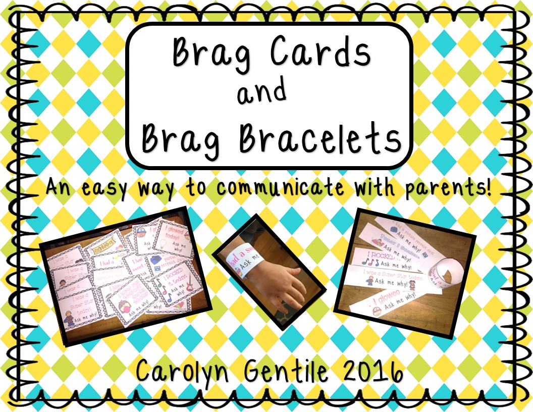 Carolyn's Classroom: Brag cards and Bracelets