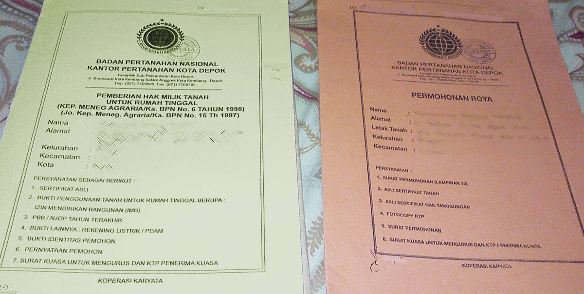 Jasa Oke: Roya Sertifikat