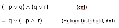 Logika Informatika : Bentuk-bentuk Normal, Konversi DNF, CNF, FDNF ...
