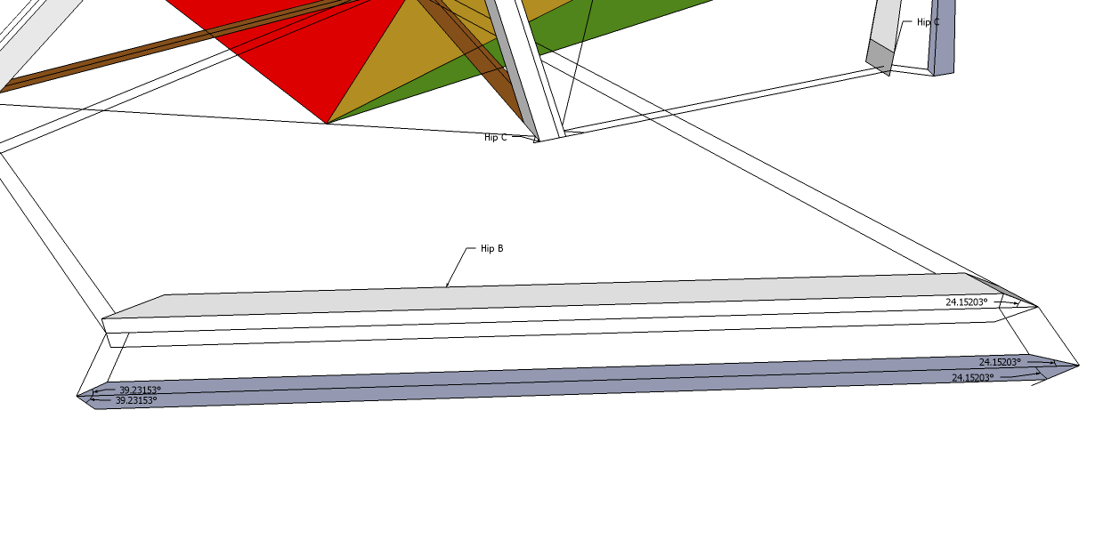 Roof Framing Geometry: Golden Rhombus Parallelogram Roof #2