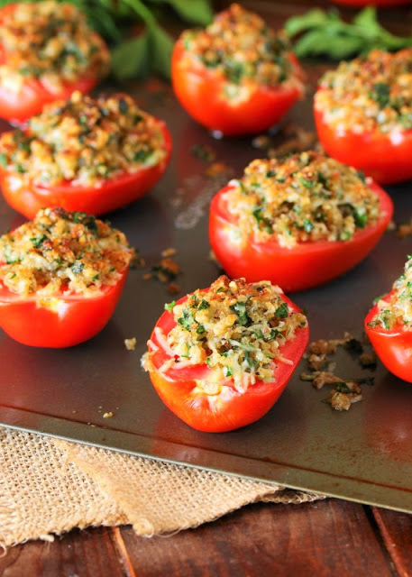 Parmesan Broiled Tomatoes | The Kitchen is My Playground