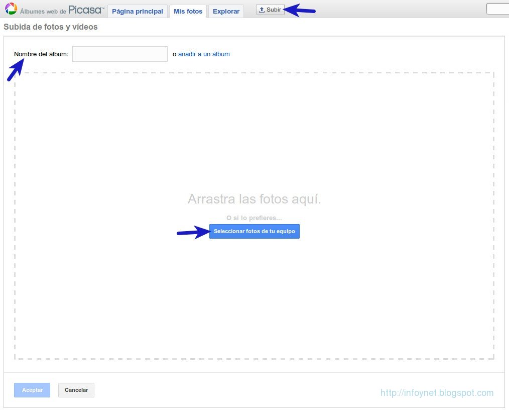 Como Subir Una Foto A Internet