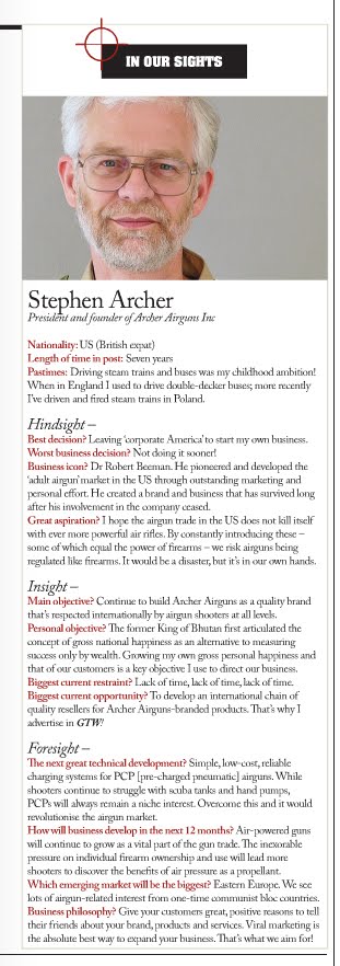 Archer on Airguns: Interview With Stephen Archer in International ...