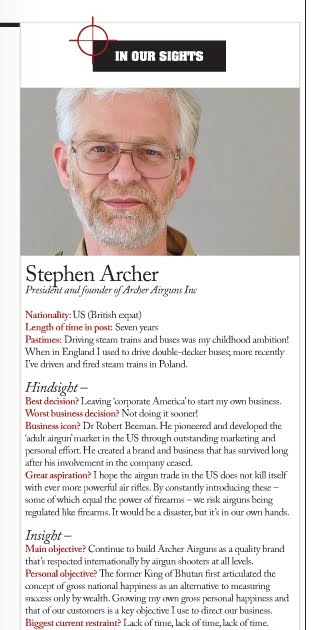 Archer on Airguns: Interview With Stephen Archer in International ...
