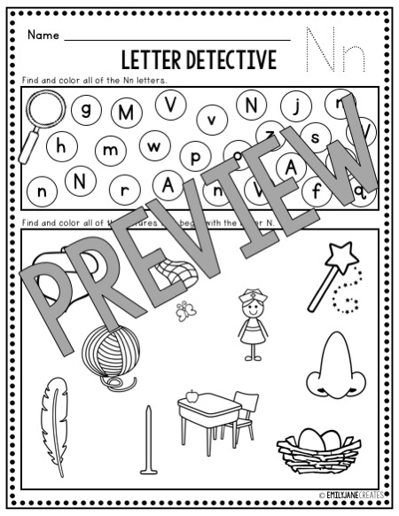 Emily Jane Creates: LETTER DETECTIVE