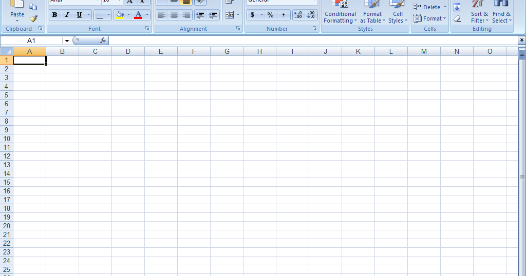 Interface Microsoft Excel 2007 - Traveling Murah