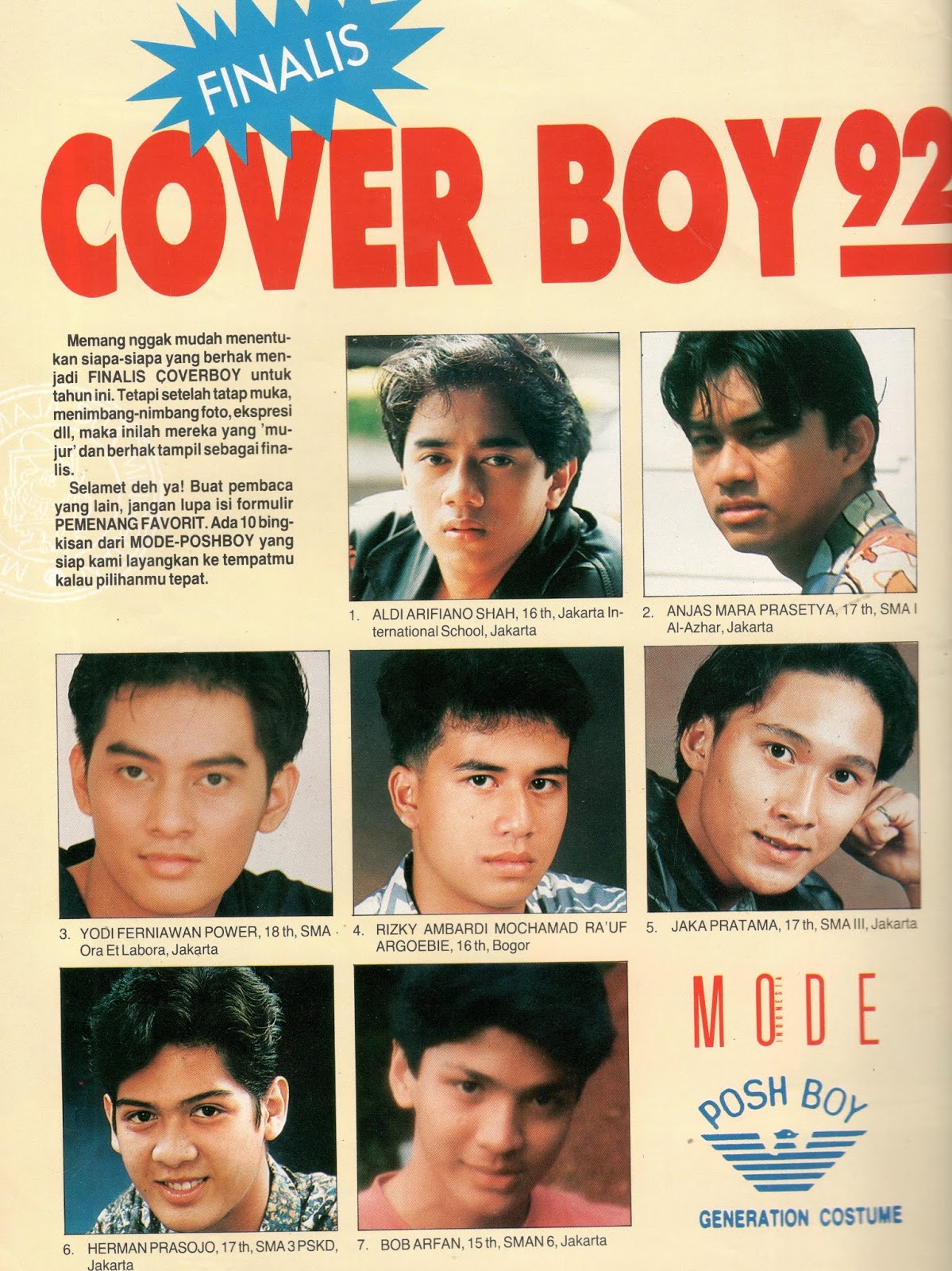 Jarnawi Aliun is Aliun Hamidy's Son: Finalis Cover Boy Mode 1992