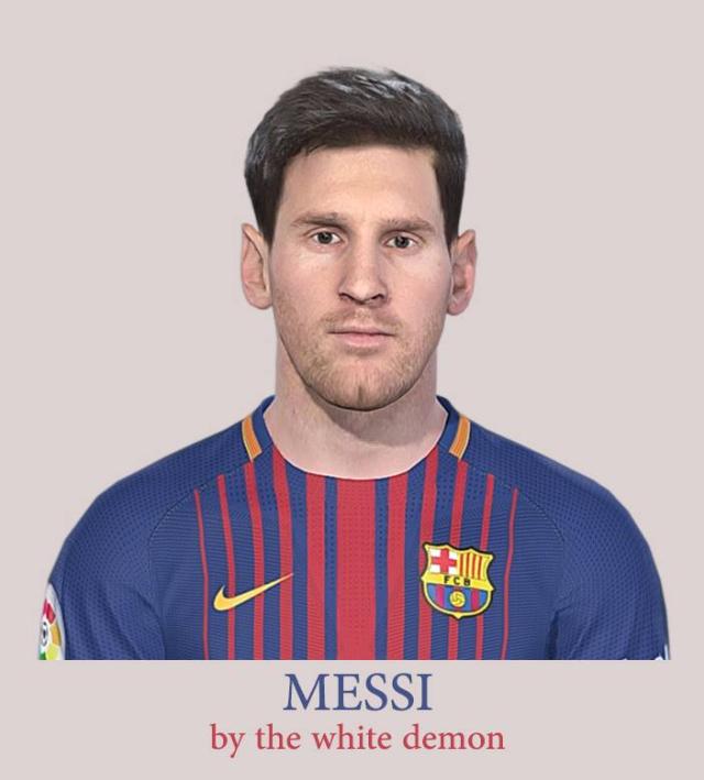pes-modif: PES 2018 Leo Messi Face By The White Demon