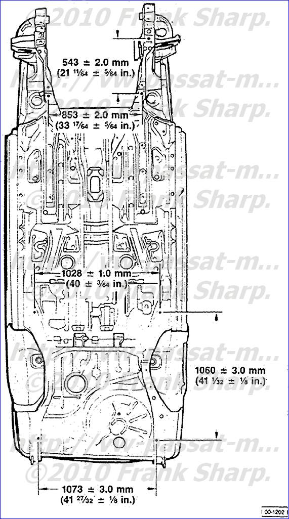 VOLKSWAGEN PASSAT: VOLKSWAGEN PASSAT 35I CHASSIS STRUCTURE VIEW.