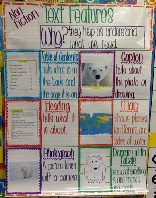 ELA Anchor Charts: Non-fiction Text Features