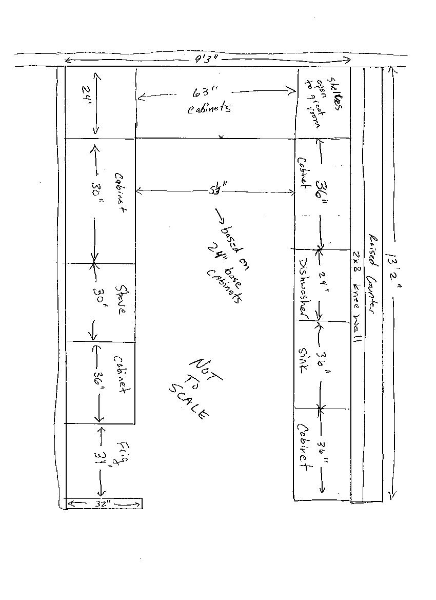 8-foot wide kitchen?