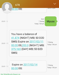 How to check my data balance in dialog