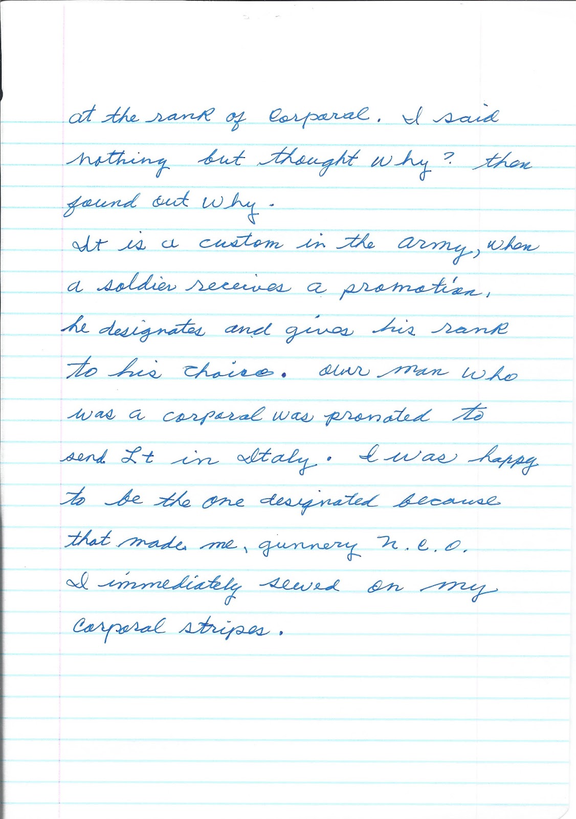 Stories from my Life: My Battlefield Promotion