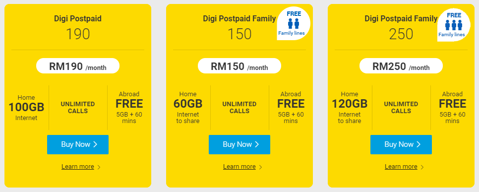 Digi推出9种后付配套