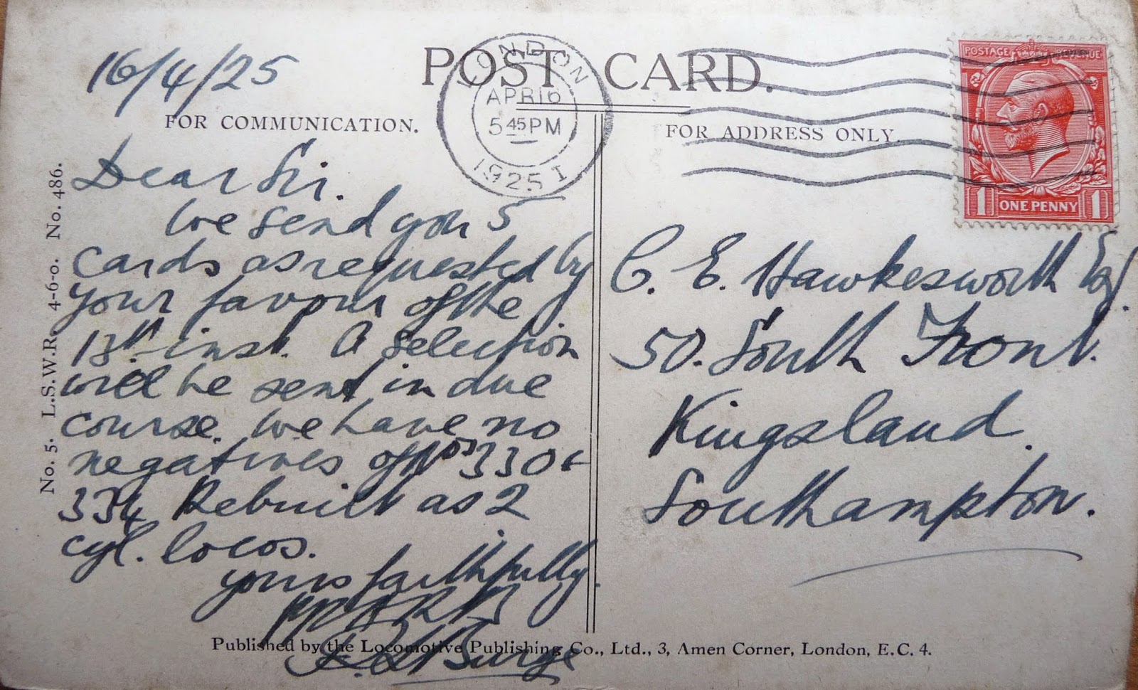 Steam Locomotives - 1920s: May 2014