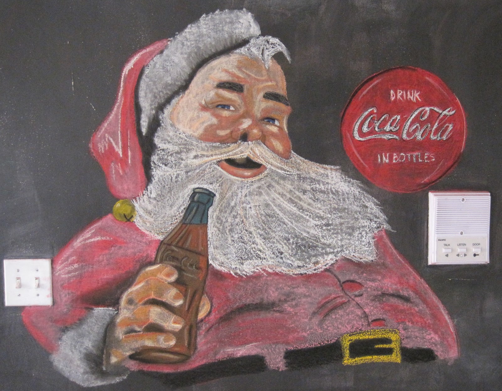 It's a Chalkboard Muralcle!: Coca-Cola Santa