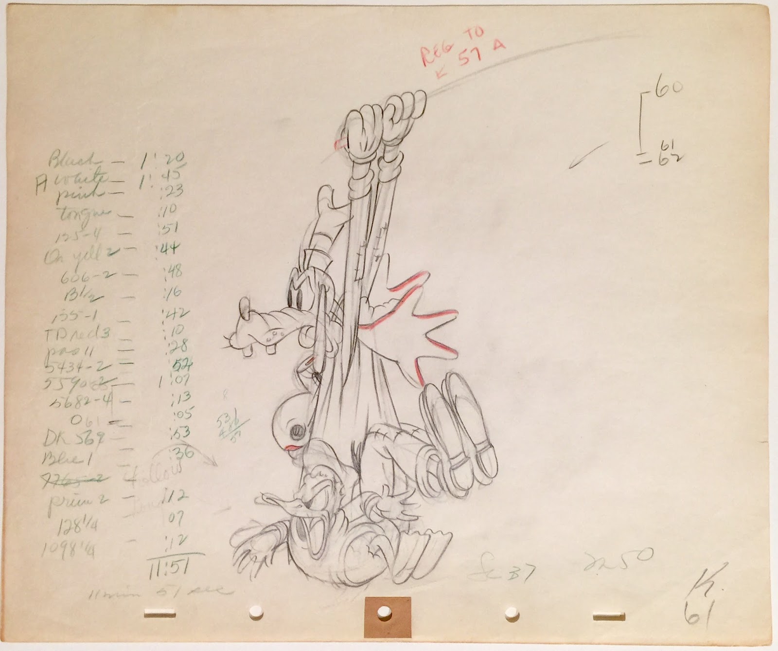 Animation Collection: Original Animation Production Drawing of Goofy ...