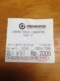 KUMPULAN PENGETAHUAN dan MISTERI DUNIA: STRUK E-TOLL BERSALDO 1,7 ...
