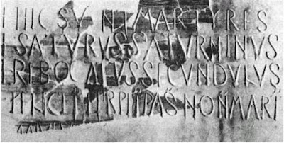 Christ, St Perpetua, St Felicity Resources: Inscription in Basilica Maiorum