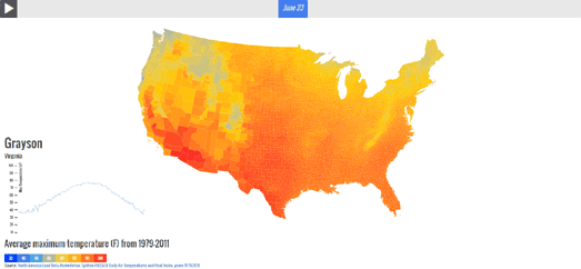 Maps Mania: United States Average Temperatures