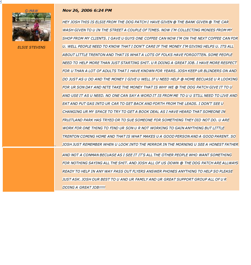 Was It Really Worth It?: Josh Duckett...Grieving Father...Send Money