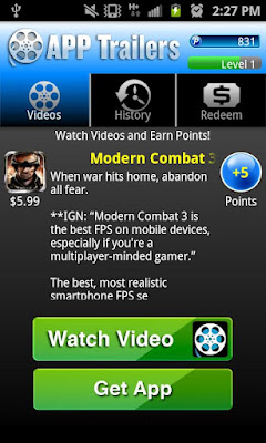 Me playing with Android: App Trailers Pays You