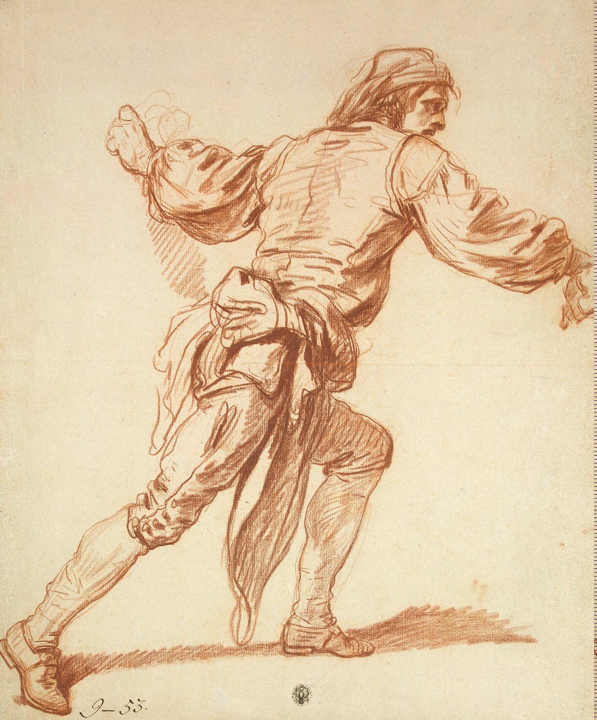 Study of a Man with His Arm Swung Back - Jean-Baptiste Greuze | Endless ...