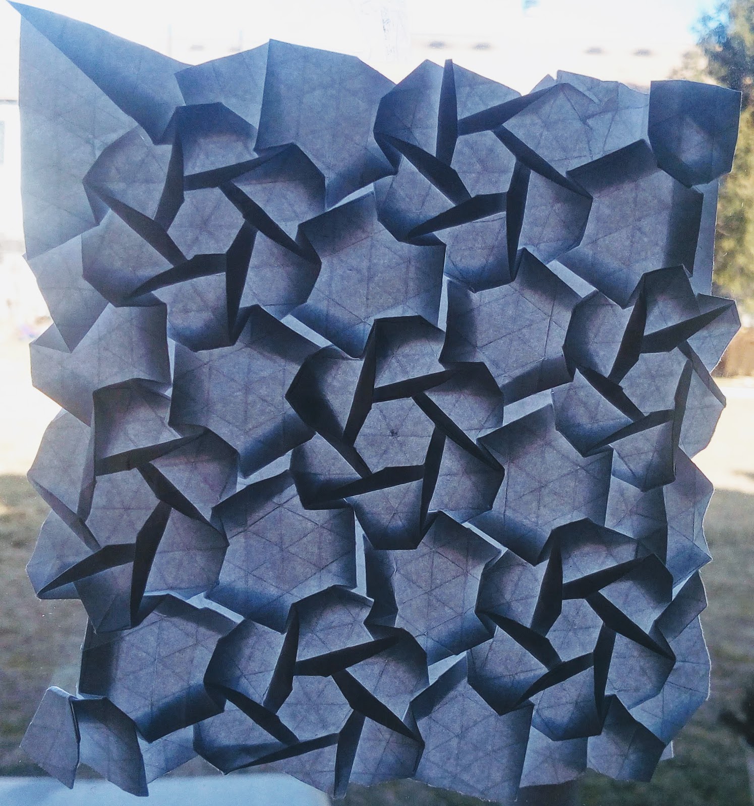 Blooming Hexagons Origami Tessellation