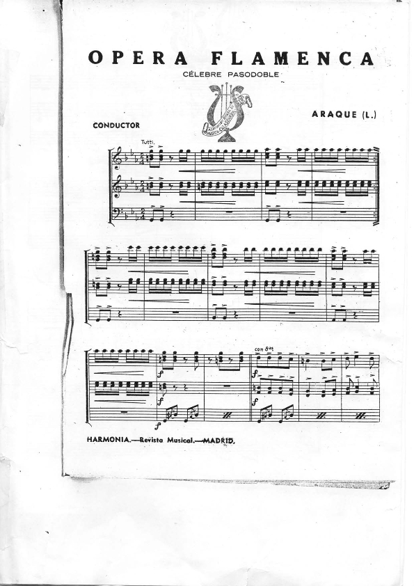 Partituras para Banda Sinfónica Gratis: Opera Flamenca