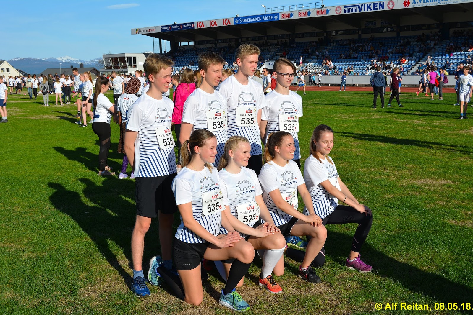 Lagbilde 9 klasse, Tinestafetten 2018, Molde Idrettspark, 08.05.18.