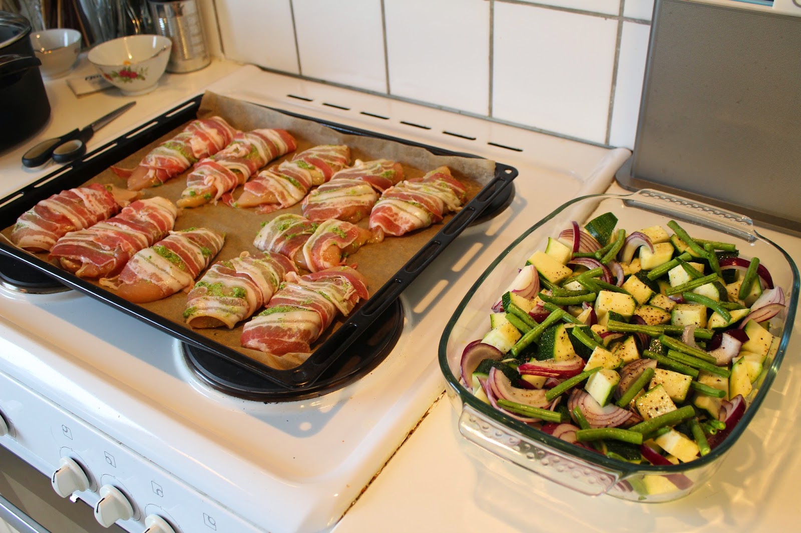 Fru Kro sitt lille hjørne: Søndagsmiddag og besøk: pestomarinert ...