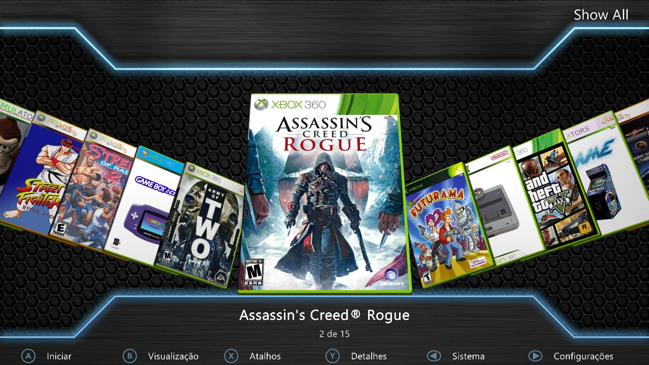 HD PARA XBOX 360 RGH / JTAG: Skins Aurora - Link para Download no Post.