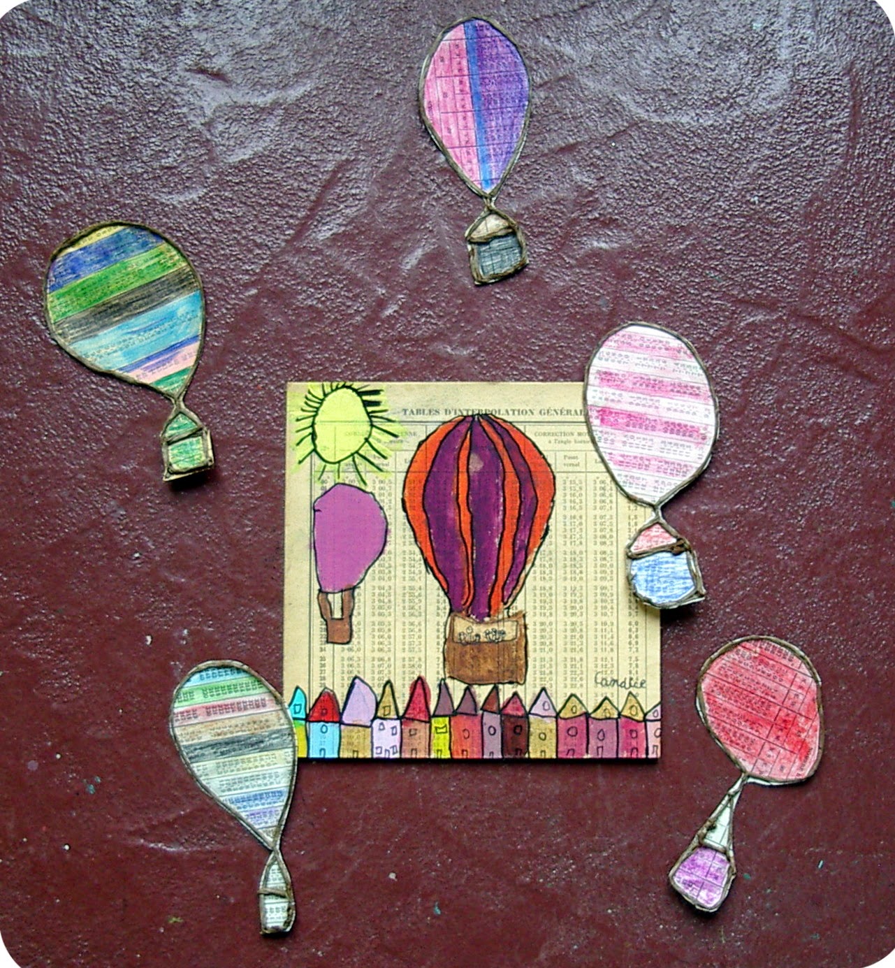 Mickaëlle Delamé: dernières montgolfières peintes sur papier au cours ...