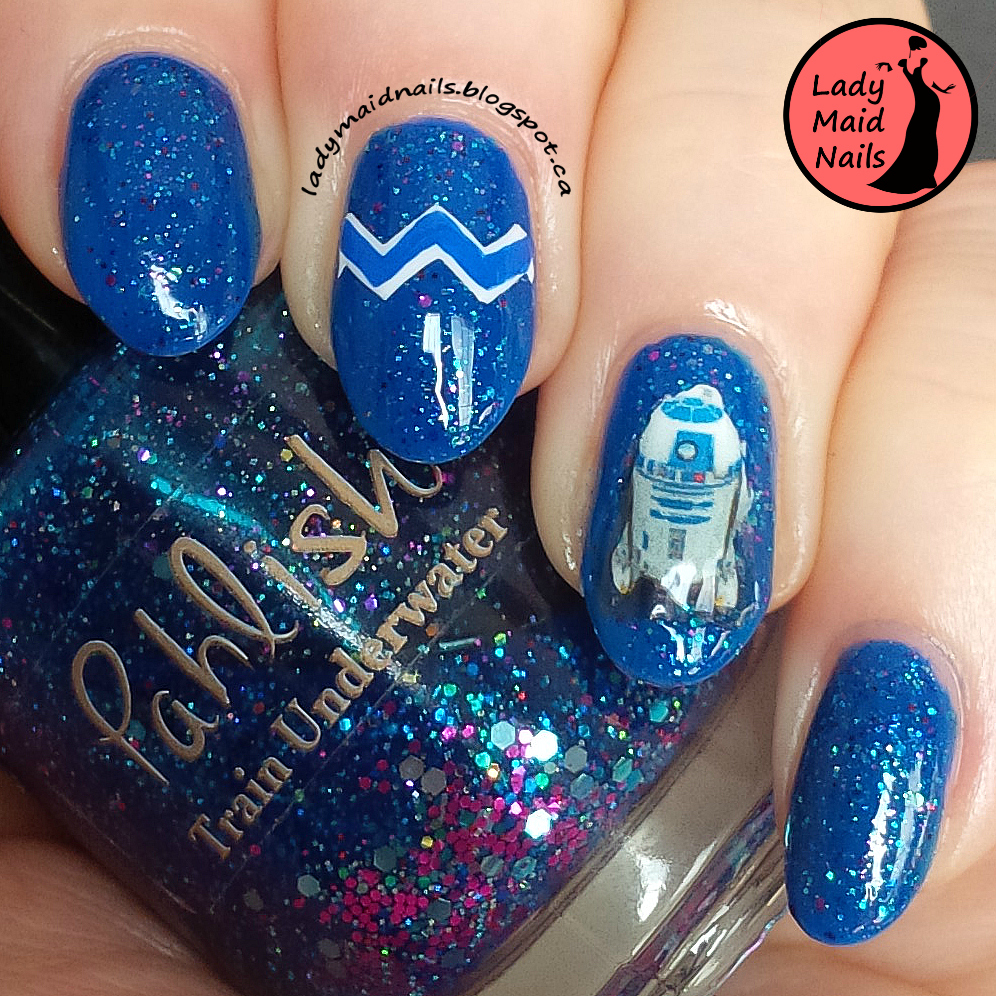 Lady Maid Nails: R2D2 Nail Art, Green Goddess Creations