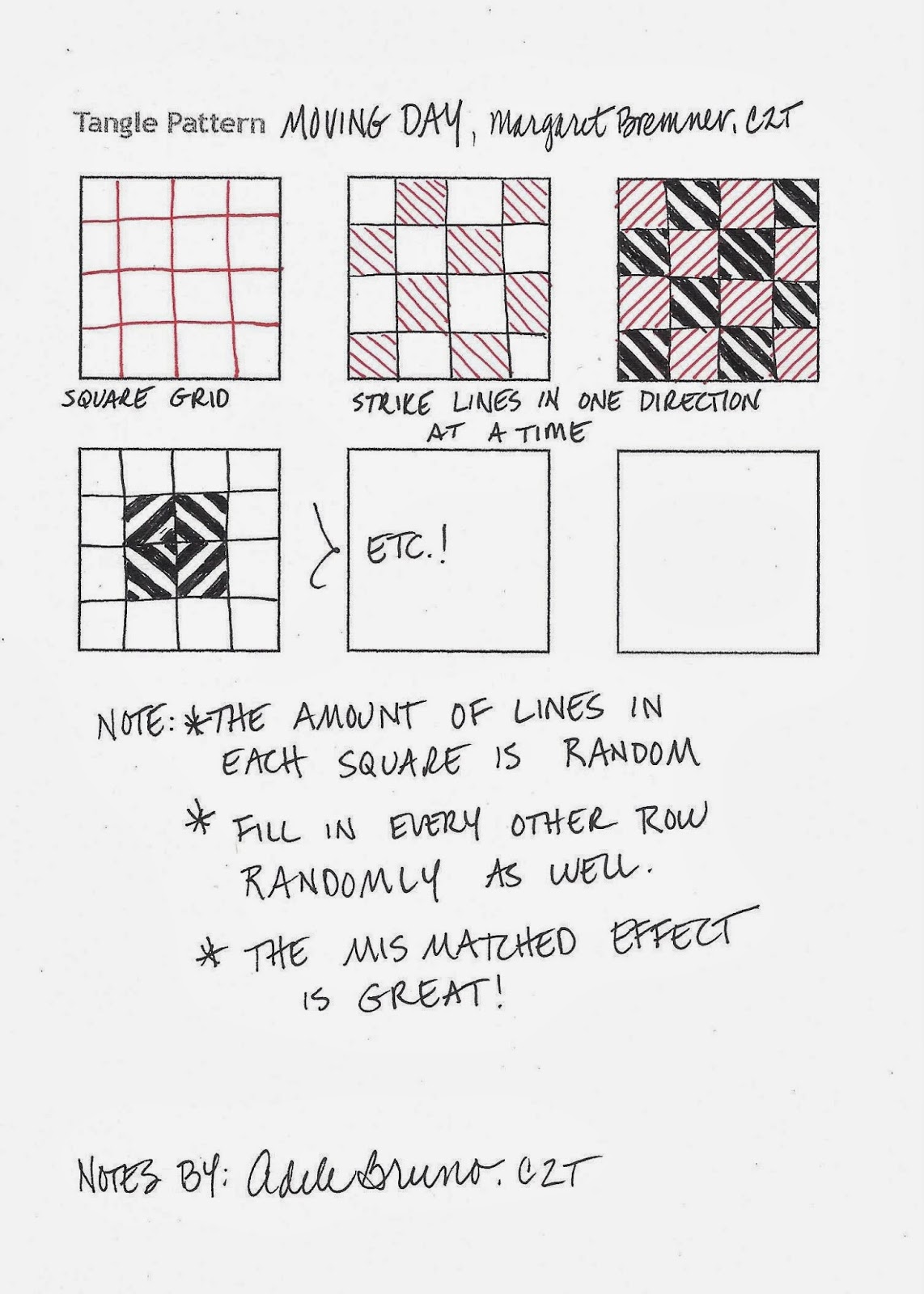 Tickled To Tangle: Moving Right Along
