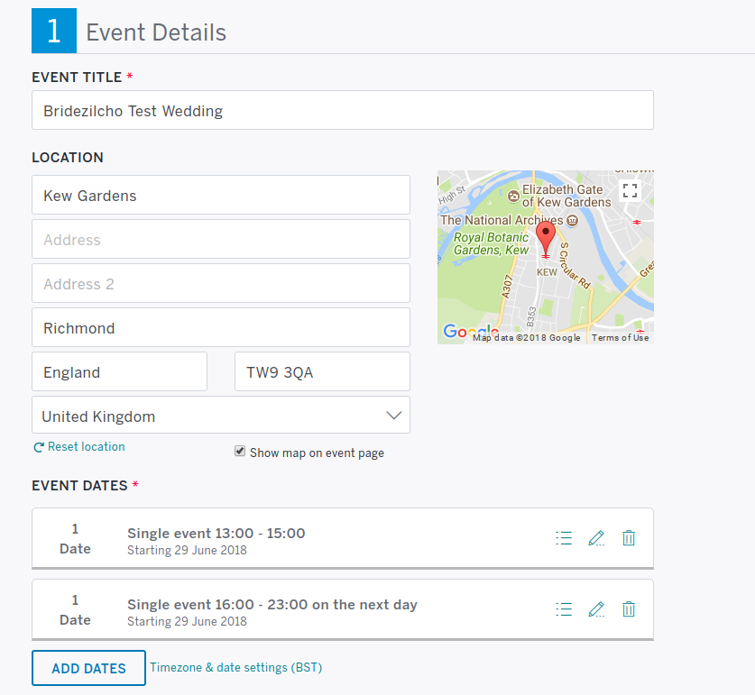 How to create online wedding invitations using Eventbrite