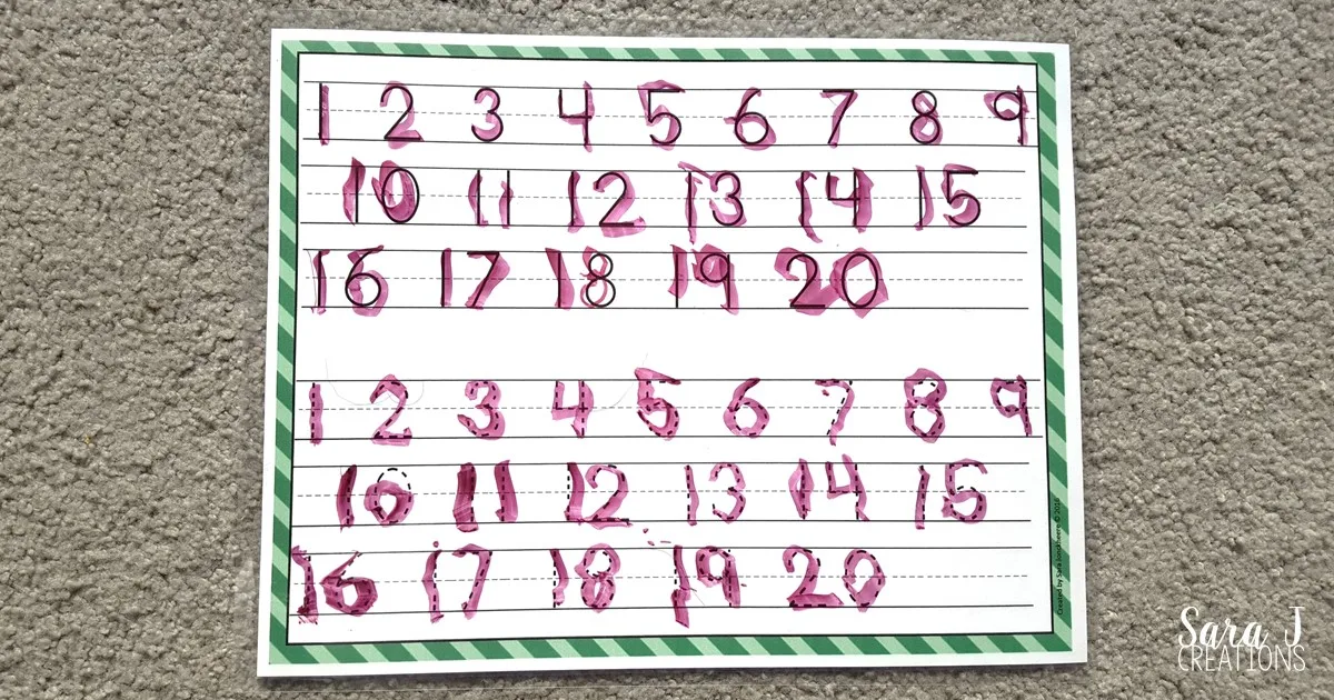 Free Gingerbread Man Counting Cards | Sara J Creations