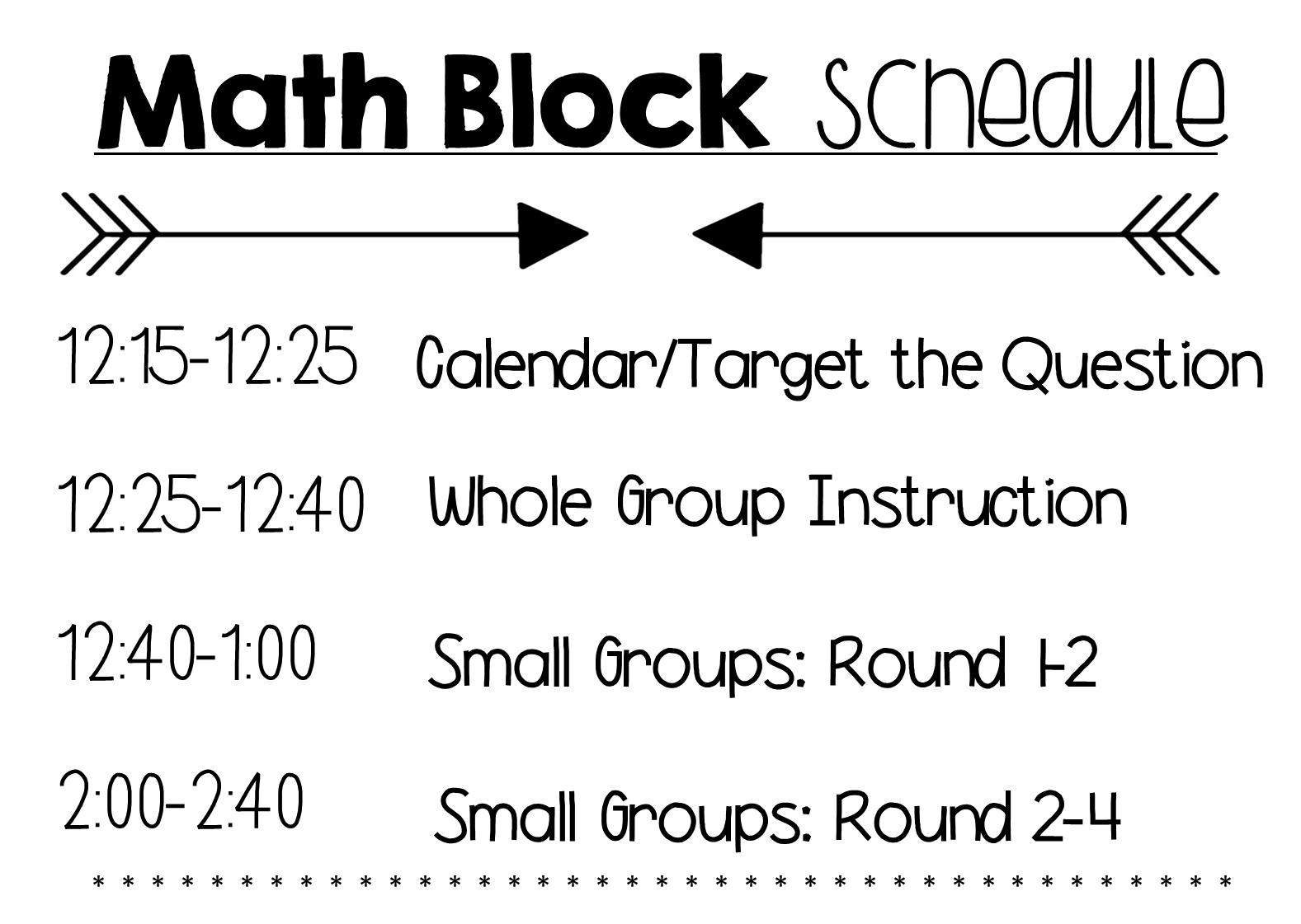 For the Love of First Grade: Setting Up Your Math Block