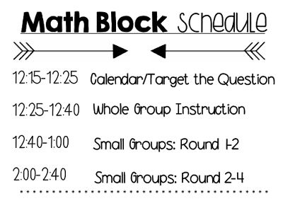 For the Love of First Grade: Setting Up Your Math Block