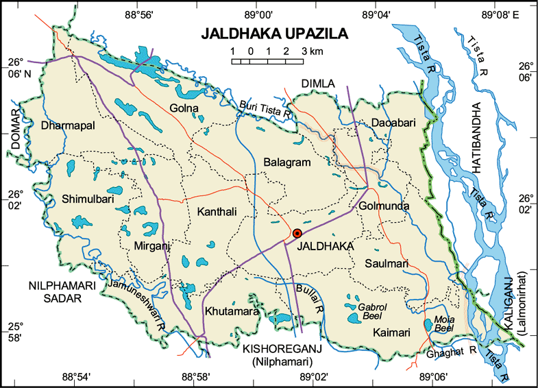 Mouza & Land Use Maps of Jaldhaka Upazila, Nilphamari, Bangladesh ...
