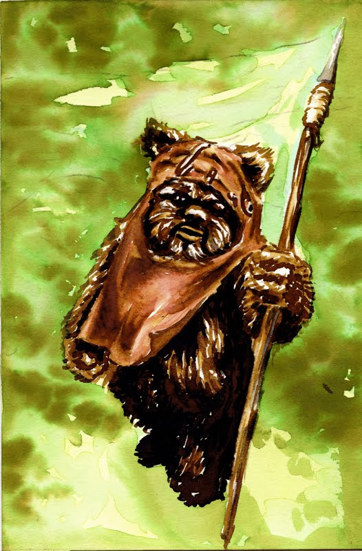 D.Silva Designs: The Furry Native in watercolor