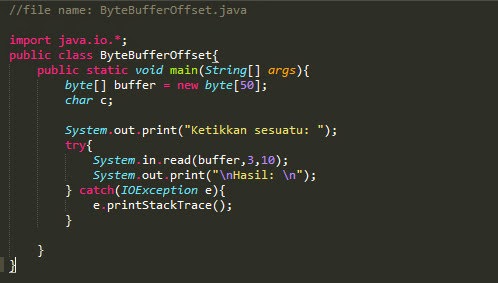 Program Java #6 – Membuat int read(byte[] buffer, int offset, int length)