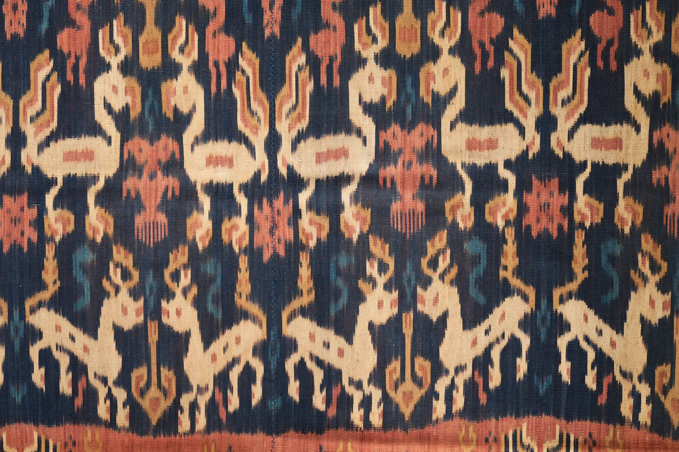 Indonesian Textiles: Sumba Ikat Men’s Mantle with Red Dye (Hinggi Kombu)