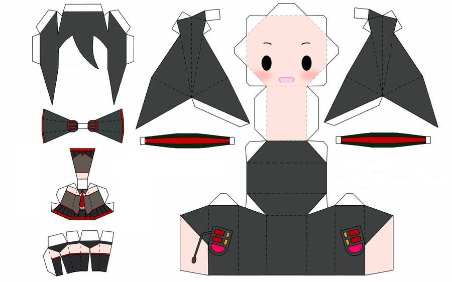 Pchan: Papercraft : vocaloid y anime