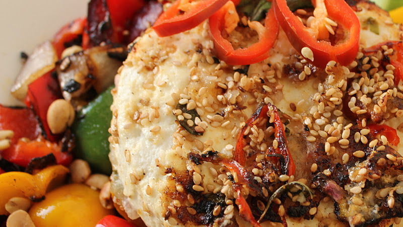 Paneer Steak with Roasted Peppers - Ribbons to Pastas