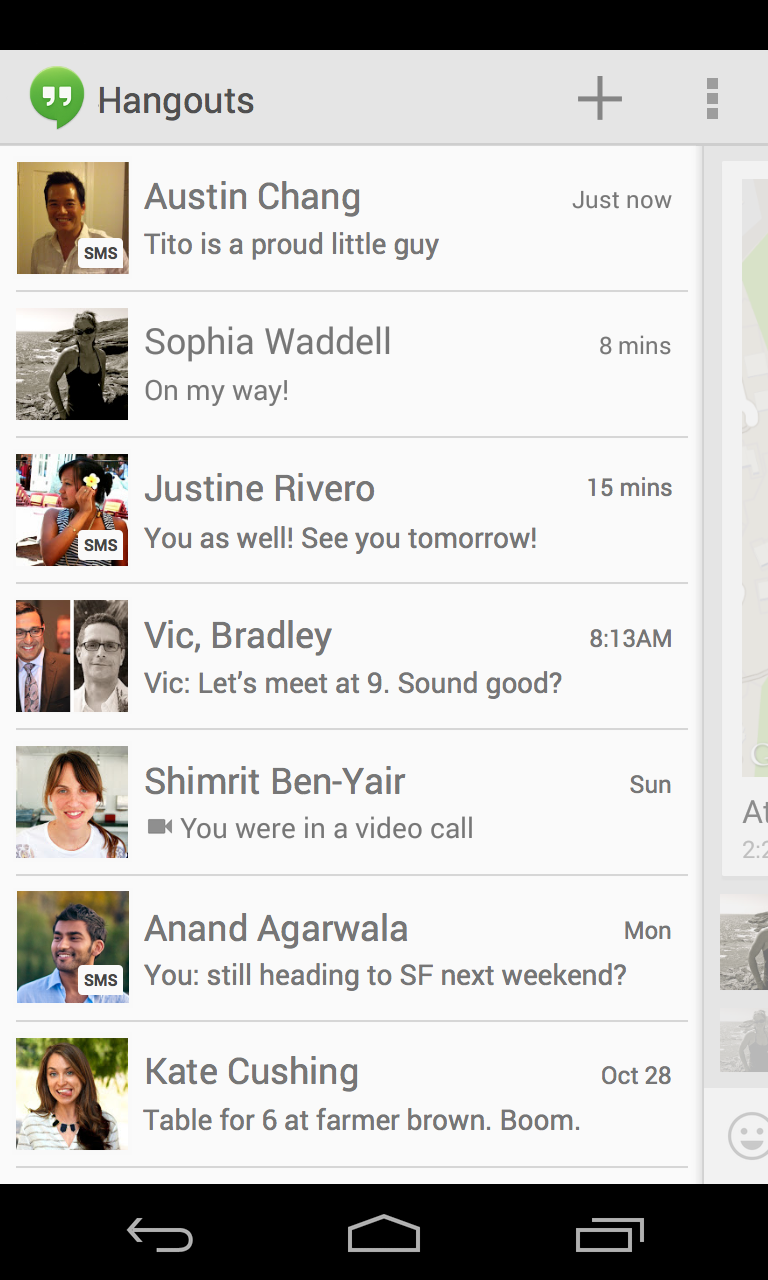 Google Hangouts gets new features - SMS, Animated GIF's and location ...