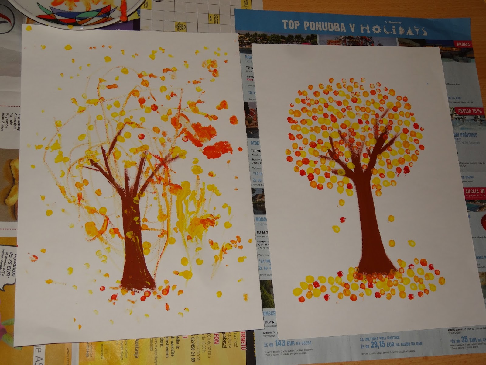 Iz malega zraste veliko: Jesensko drevo z vatiranimi palčkami