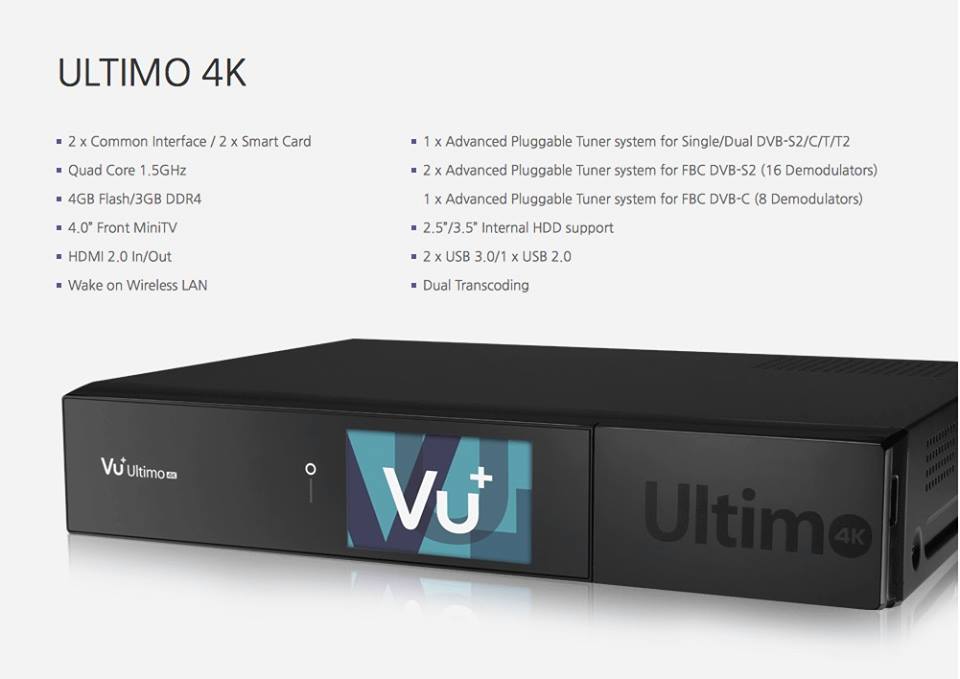 New Equipments: VU+ Ultimo 4K - mysatbox.tv