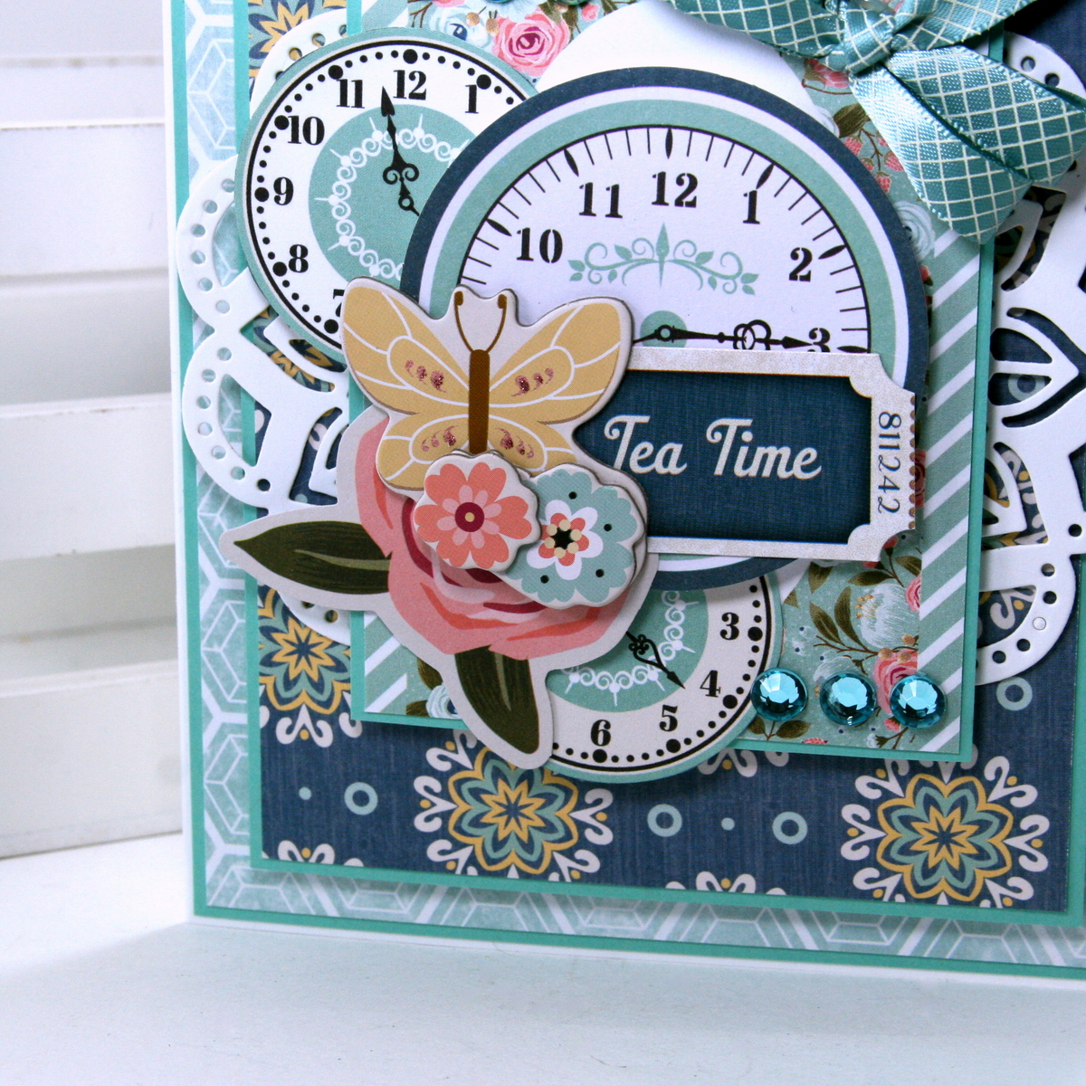 The BoBunny Blog: Early Bird Tea Time Greeting Cards with Ginny